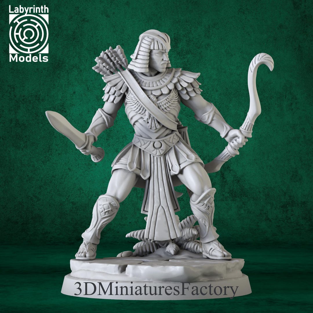 Ra Medjay 2 Dnd Miniature - 3D Printed Resin Figure for Dnd and ...