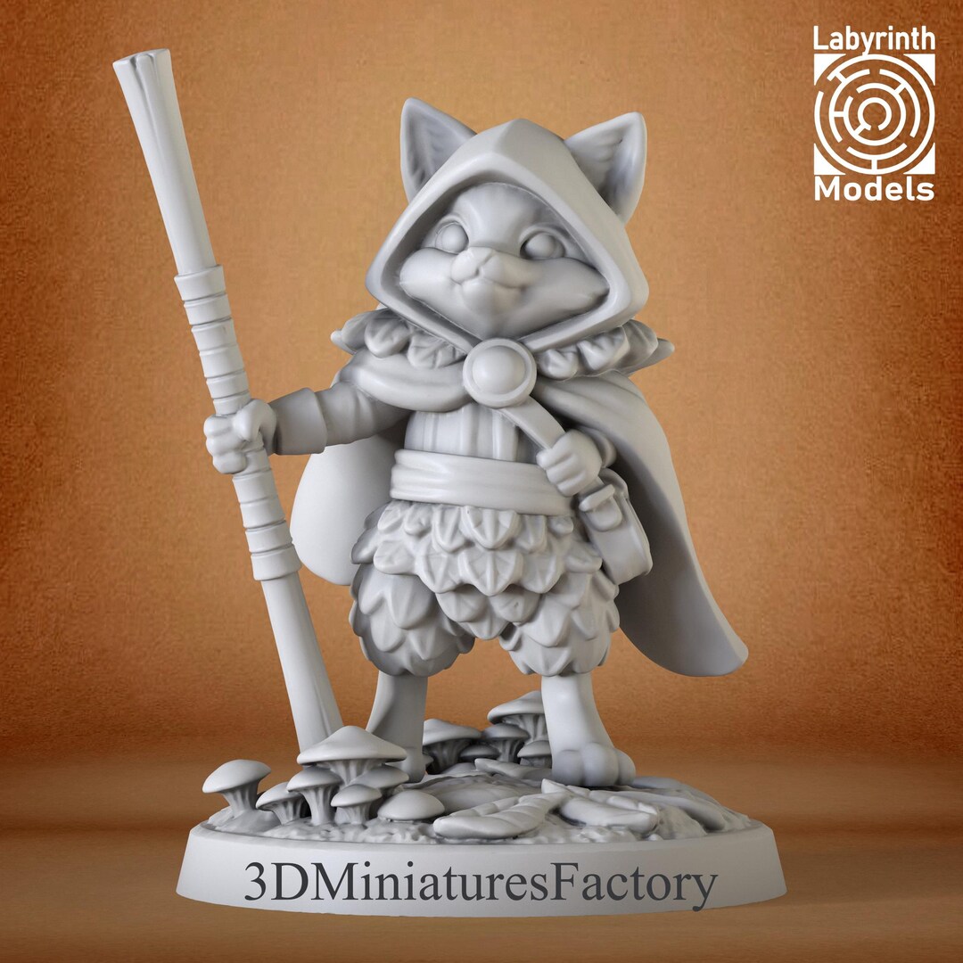 Miniature | Forest Vulpine 2 - Dnd Miniature for Tabletop Games - Premium Dnd Miniature ...
