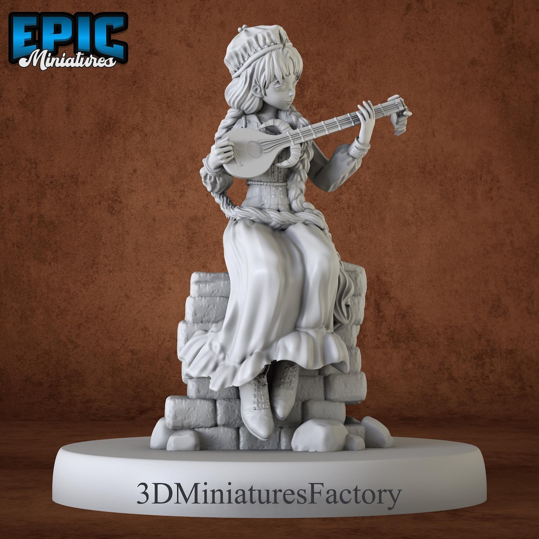 Miniature | Norse Bard Girl - Dnd Miniature for Tabletop Games ...