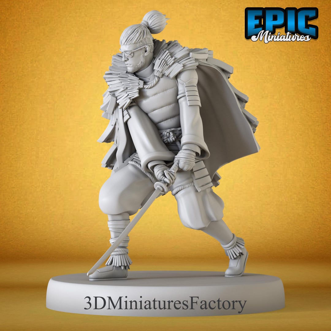 Miniature Legendary Ronin Attack Player Dnd Miniature for Tabletop ...