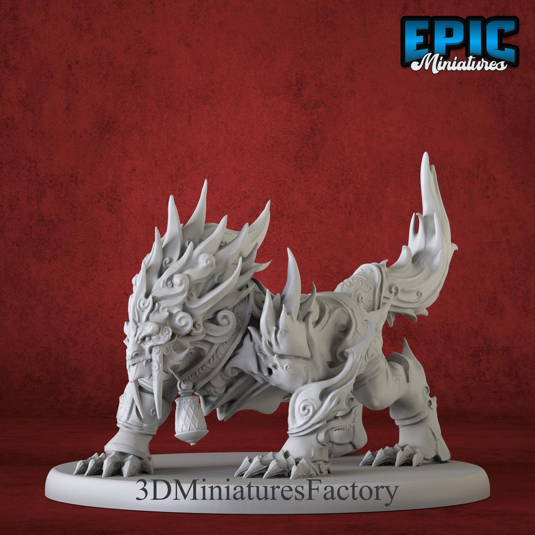 Miniature | Guardian Fuu Tiger 1 - Player Dnd Miniature for Tabletop ...