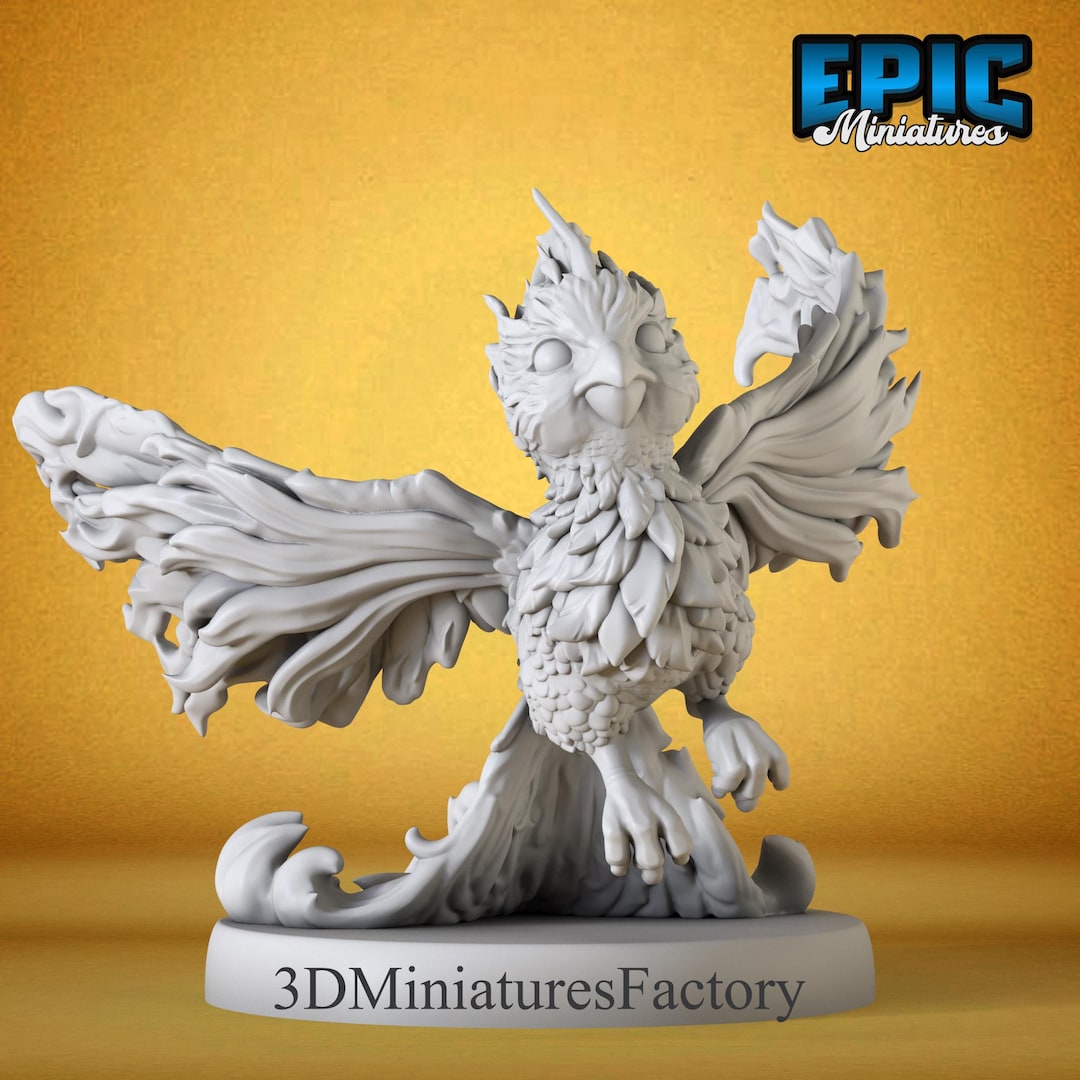 Miniature | Phoenix Hatchling Flying - Dnd Miniature for Tabletop Games ...