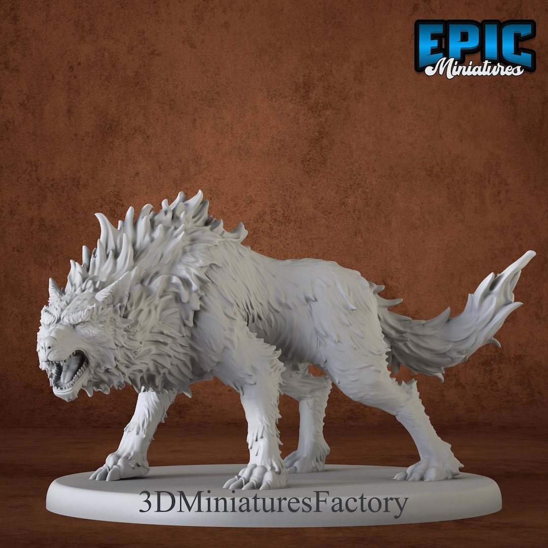 Miniature | Fenrir Wolf - Dnd Miniature for Tabletop Games - Premium ...