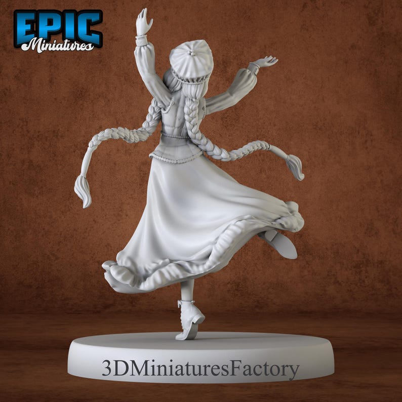 Female Norse Bard Girl Dancing - Dnd Miniature for Tabletop Games - Etsy