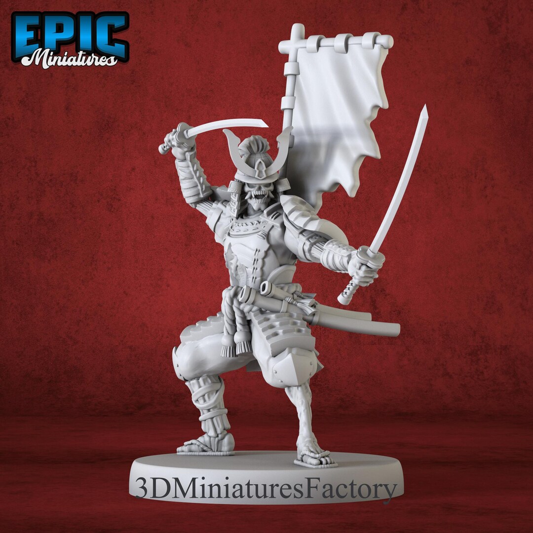 Miniature | Undead Samurai Ready - Player Dnd Miniature for Tabletop ...