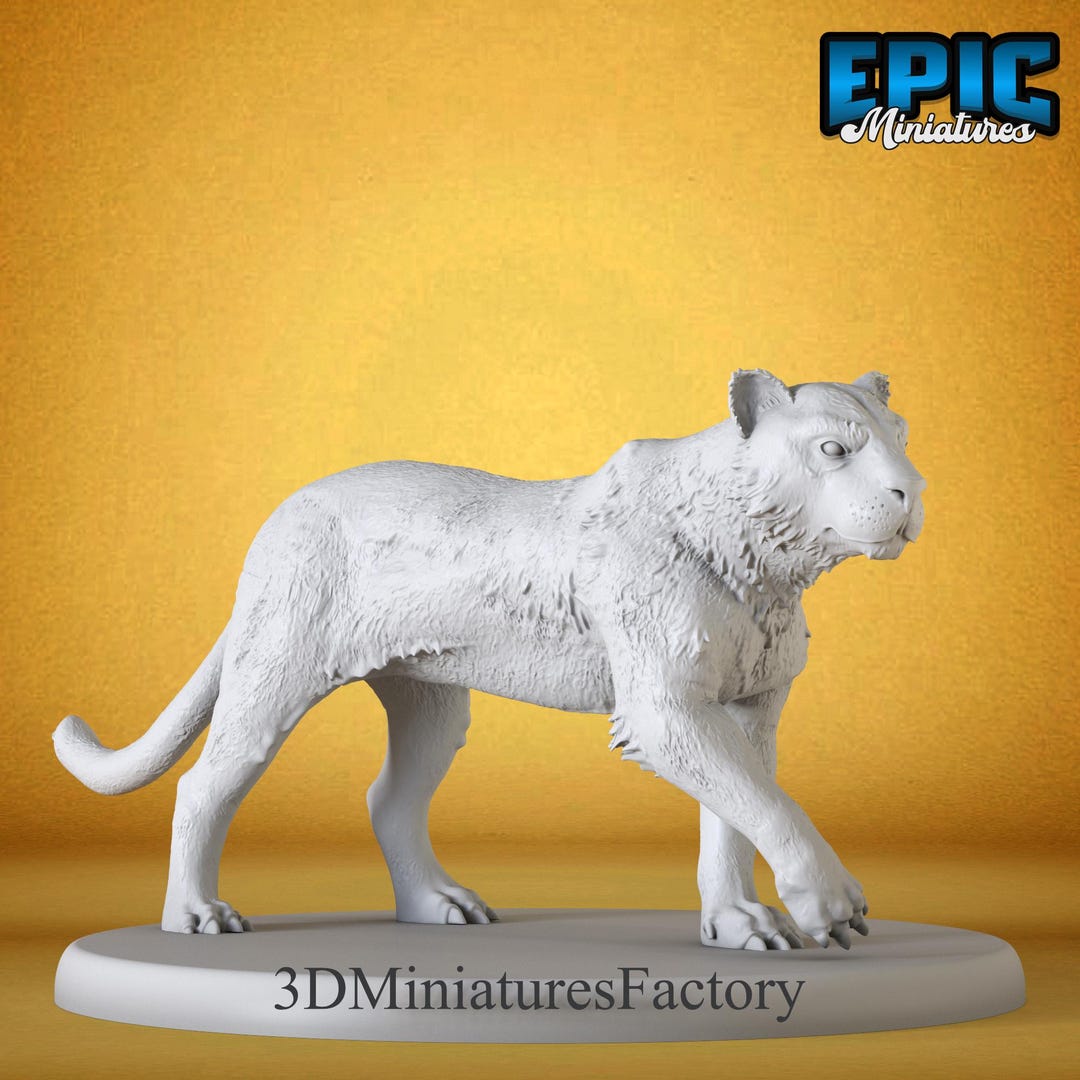Miniature | Tiger - Dnd Miniature for Tabletop Games - Premium Dnd Miniature - Dungeons and ...