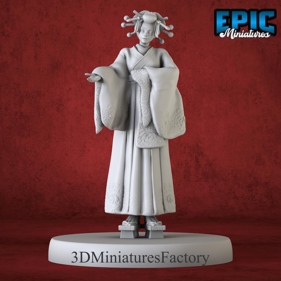 Miniature | Geisha Welcoming - Player Dnd Miniature for Tabletop Games ...