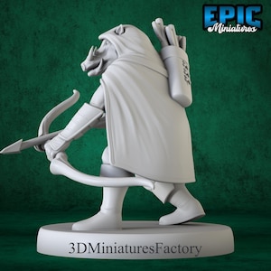 Miniature | Warthog Folk Tribe Ranger - Dnd Miniature for Tabletop ...