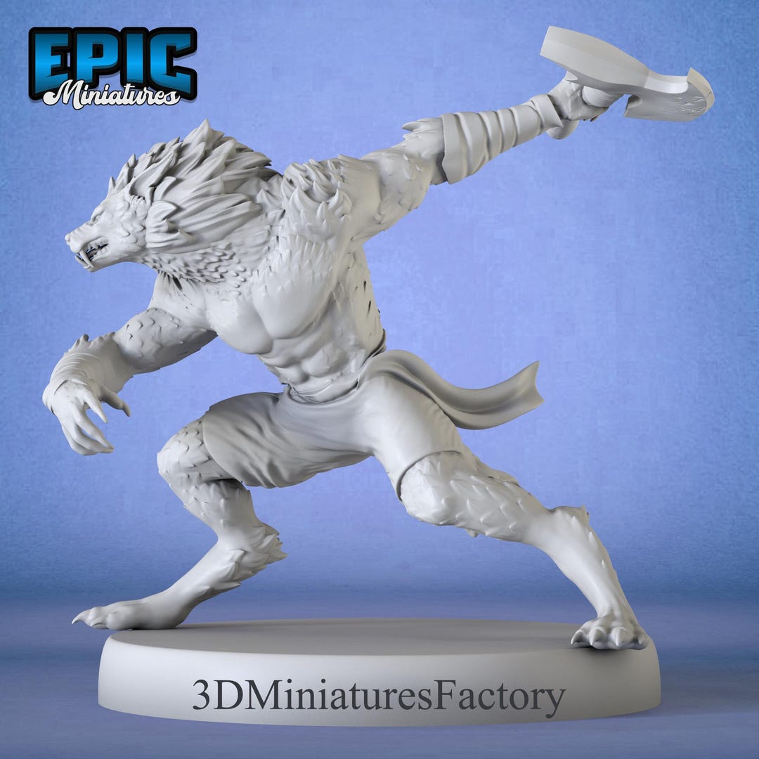Werewolf Miniature Cursed - Dnd Miniature for Tabletop Games - Premium ...