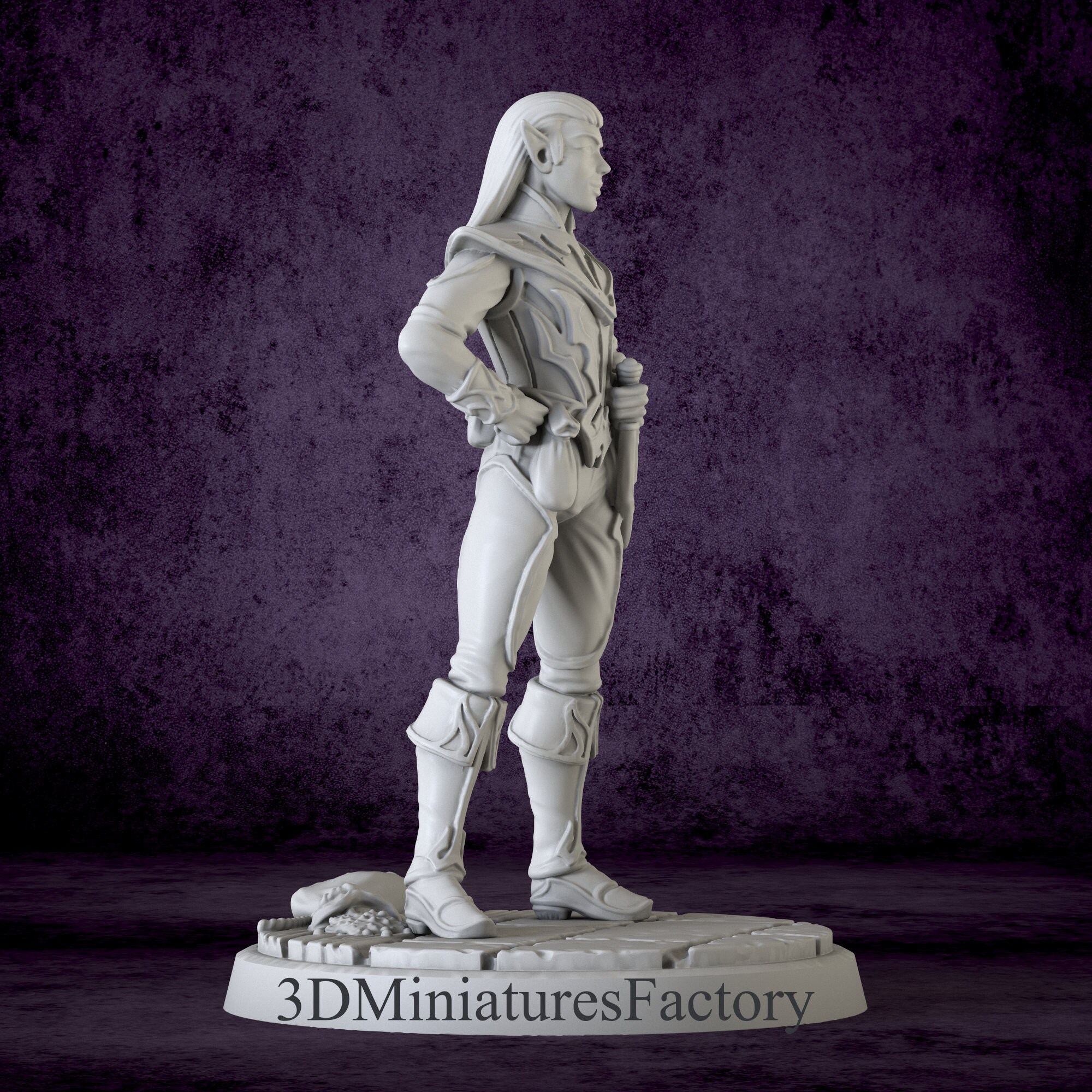 Dnd Miniature Dark Elf Citizen From 28mm to 72mm Dnd Miniature for ...