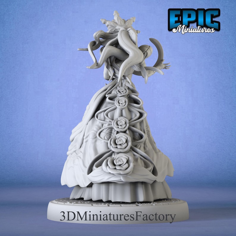 Female Dark Bride Miniature: 3D Printed Dnd Tabletop Figure - Etsy