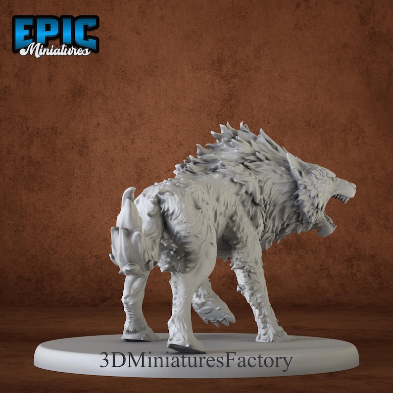 Miniature | Fenrir Wolf Roaring - Dnd Miniature for Tabletop Games ...
