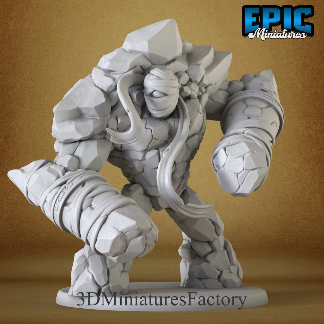 Miniature | Desert Golem - Dnd Miniature for Tabletop Games - Premium ...
