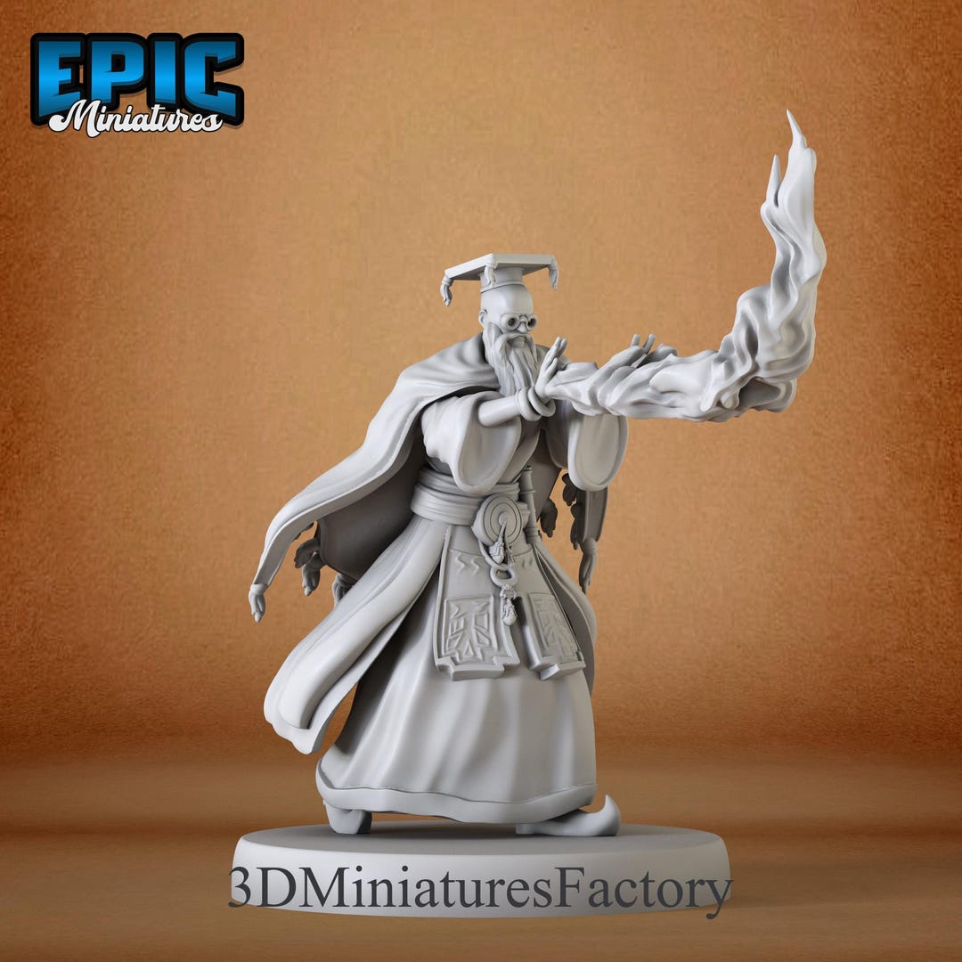 Scholar Wizard Conjuring Flame — Resin NPC Mini for Tabletop Rpgs - Etsy