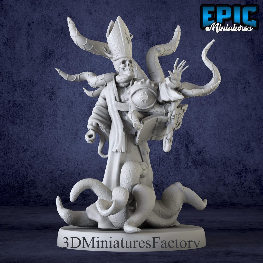 Eternal High Priest Attacking Dnd Miniature | Eldritch Tentacle Horror ...