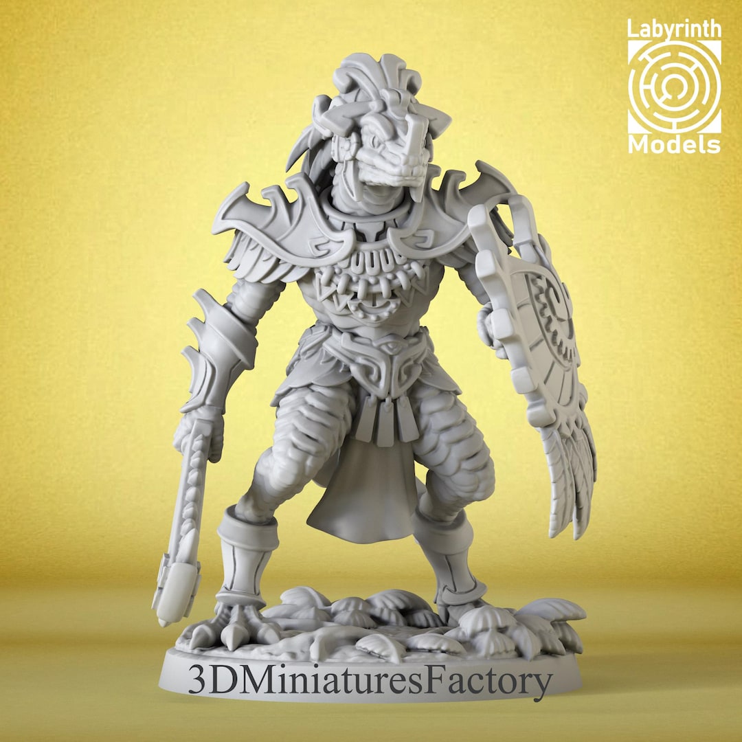 Miniature | Naga Warriors 4 - Aztlan Dynasty- Dnd Miniature for ...