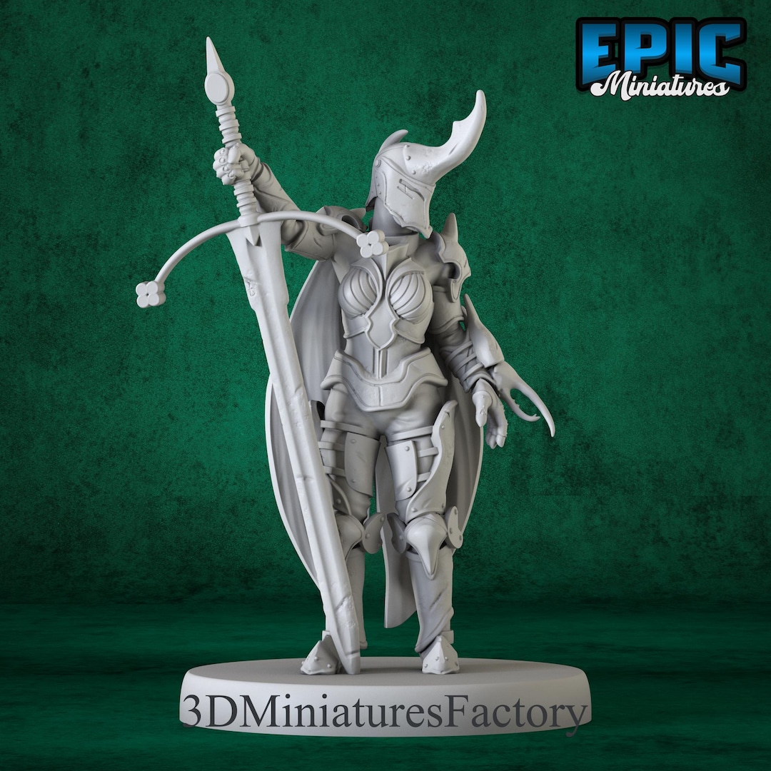 Miniature | Insect Knight Lady Helmet - Dnd Miniature for Tabletop ...