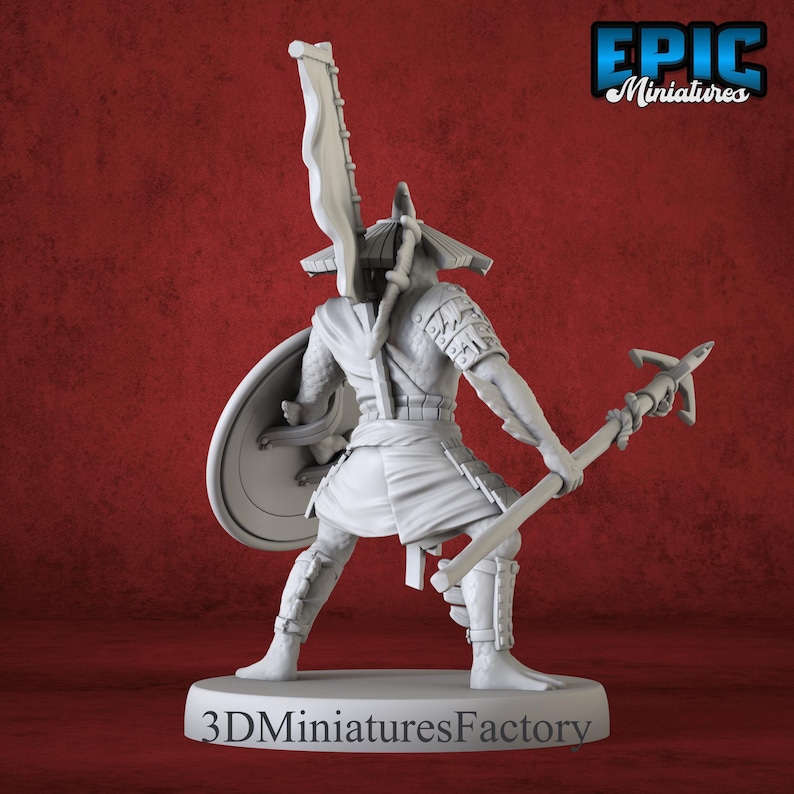 Fish Folk Koi Tribe Warrior Miniature – Resin Figure for Dnd and ...