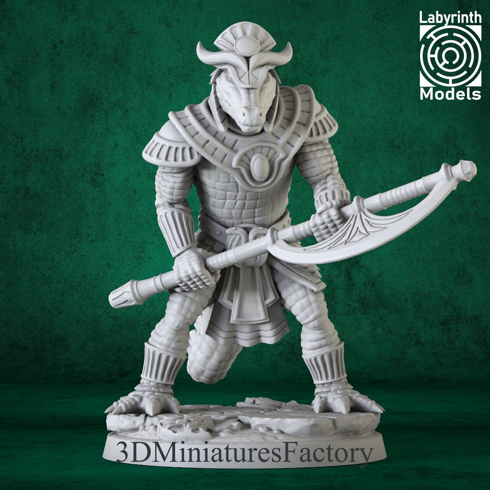Sobek Warrior 3 Dnd Miniature - 3D Printed Resin Figure for Dnd and ...