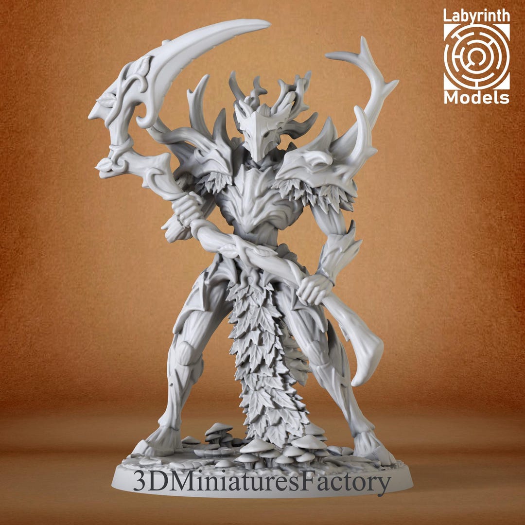 Forest Sentinel Miniature – Resin Wood Guardian for Dnd, Pathfinder ...