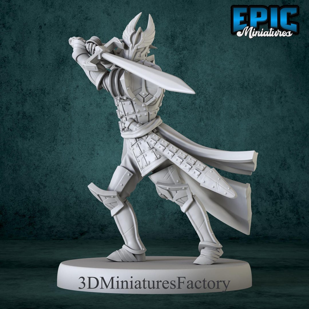 Miniature | Platinum Paladin Stance - Dnd Miniature for Tabletop Games ...