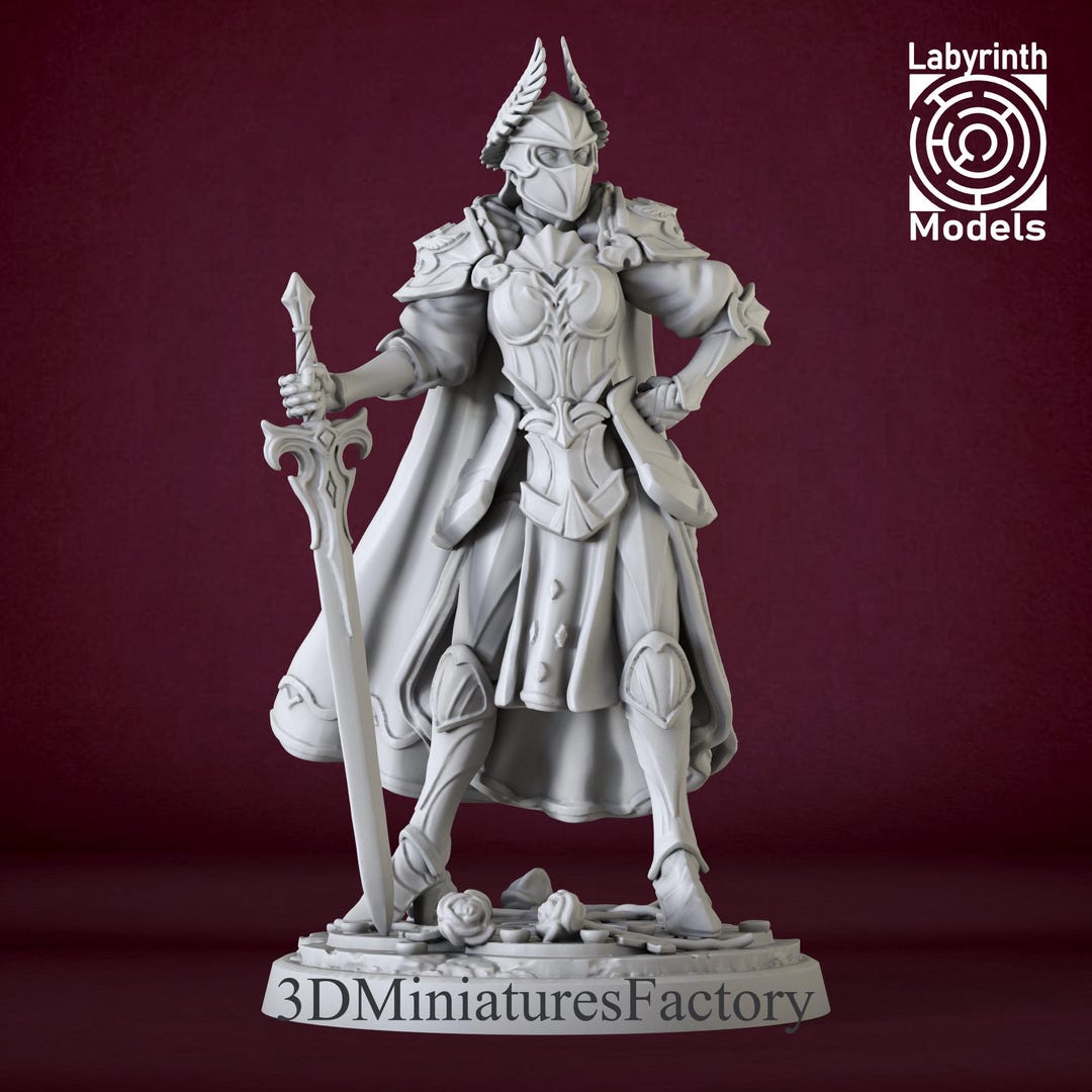 Miniature | Queen in Armor - Dnd Miniature for Tabletop Games - Premium ...
