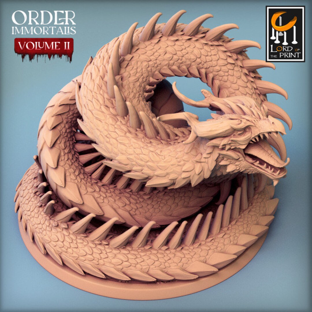 Immortalis Snake A Premium Dnd Miniature Lord of the Print L 3D ...