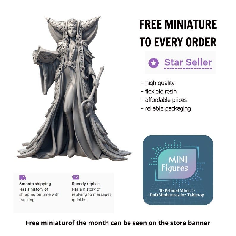 Elf Miniature Mage - Dnd Miniature for Tabletop Games - Premium Dnd ...