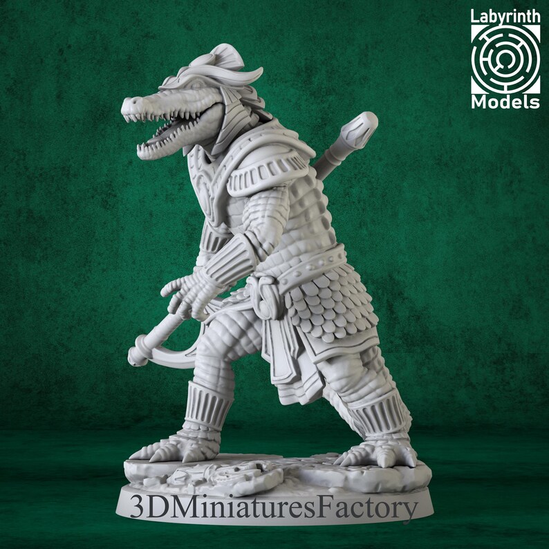 Sobek Warrior 1 Dnd Miniature - 3D Printed Resin Figure for Dnd and ...