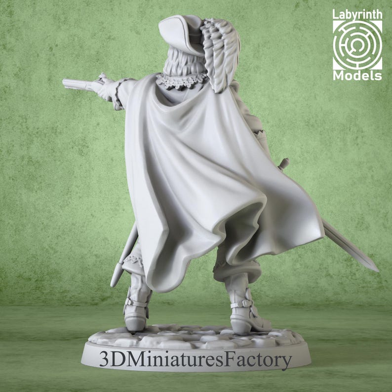 Miniature | Musketeer Rochefort - Dnd Miniature for Tabletop Games ...