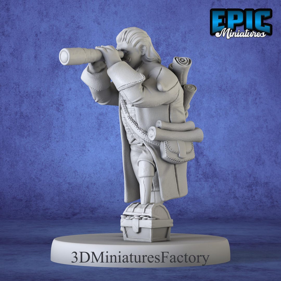 Miniature | Halfling Ship Captain Spyglass - Dnd Miniature for Tabletop ...