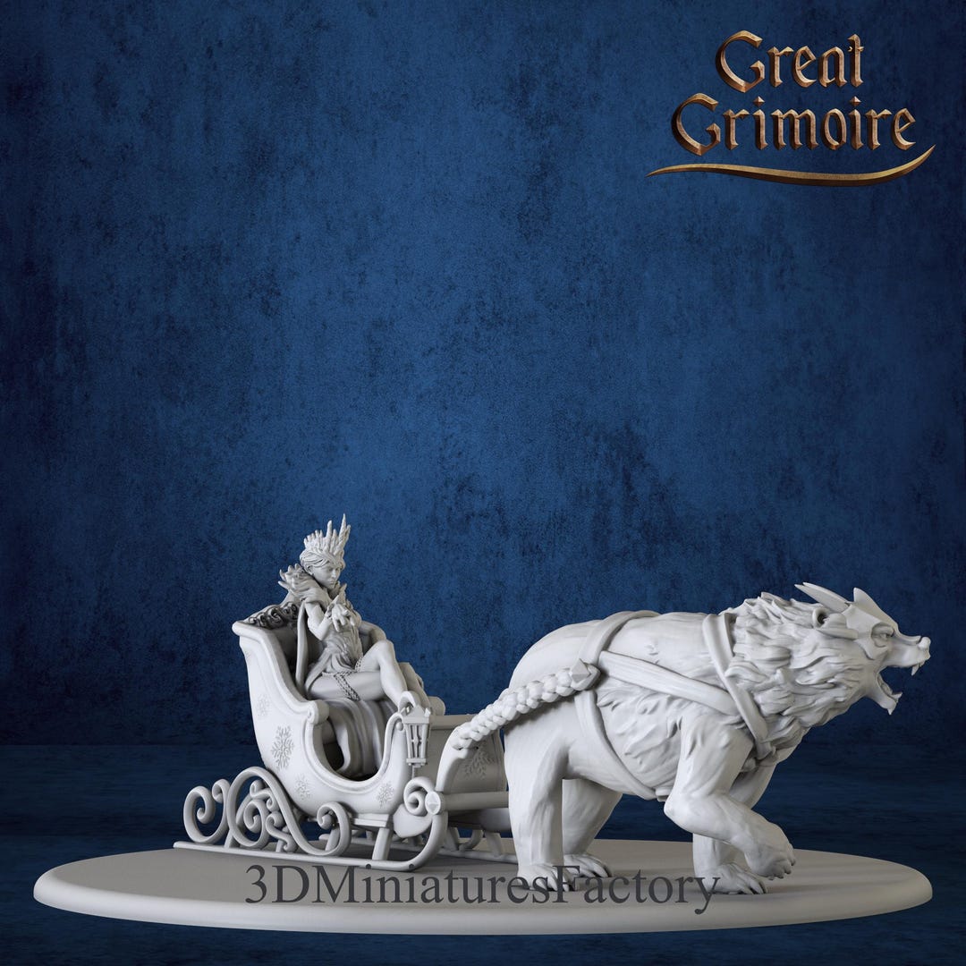 Miniature Snow Queen Sylvara Frostheart Dnd Miniature for Tabletop ...