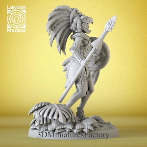 Miniature | Eagle Warrior 2 - Aztlan Dynasty- Dnd Miniature for ...