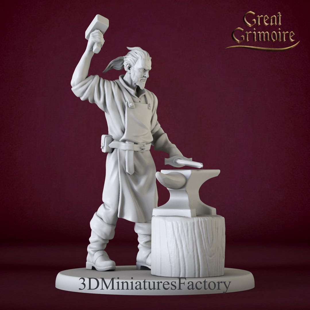 Miniature | Blacksmith Oswald - Dnd Miniature for Tabletop Games ...