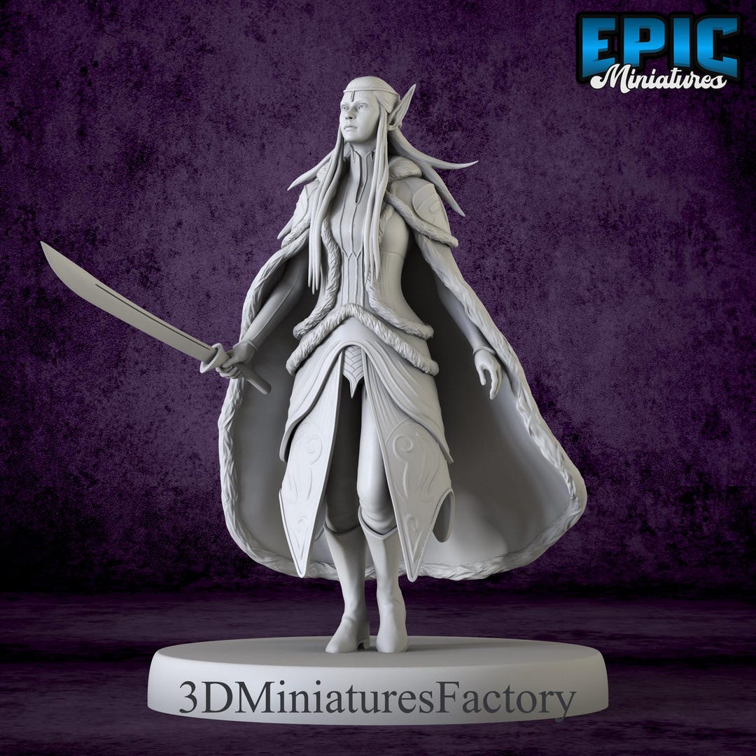 Fey Elf Winter - Dnd Miniature for Tabletop Games - 3D Printed - Etsy