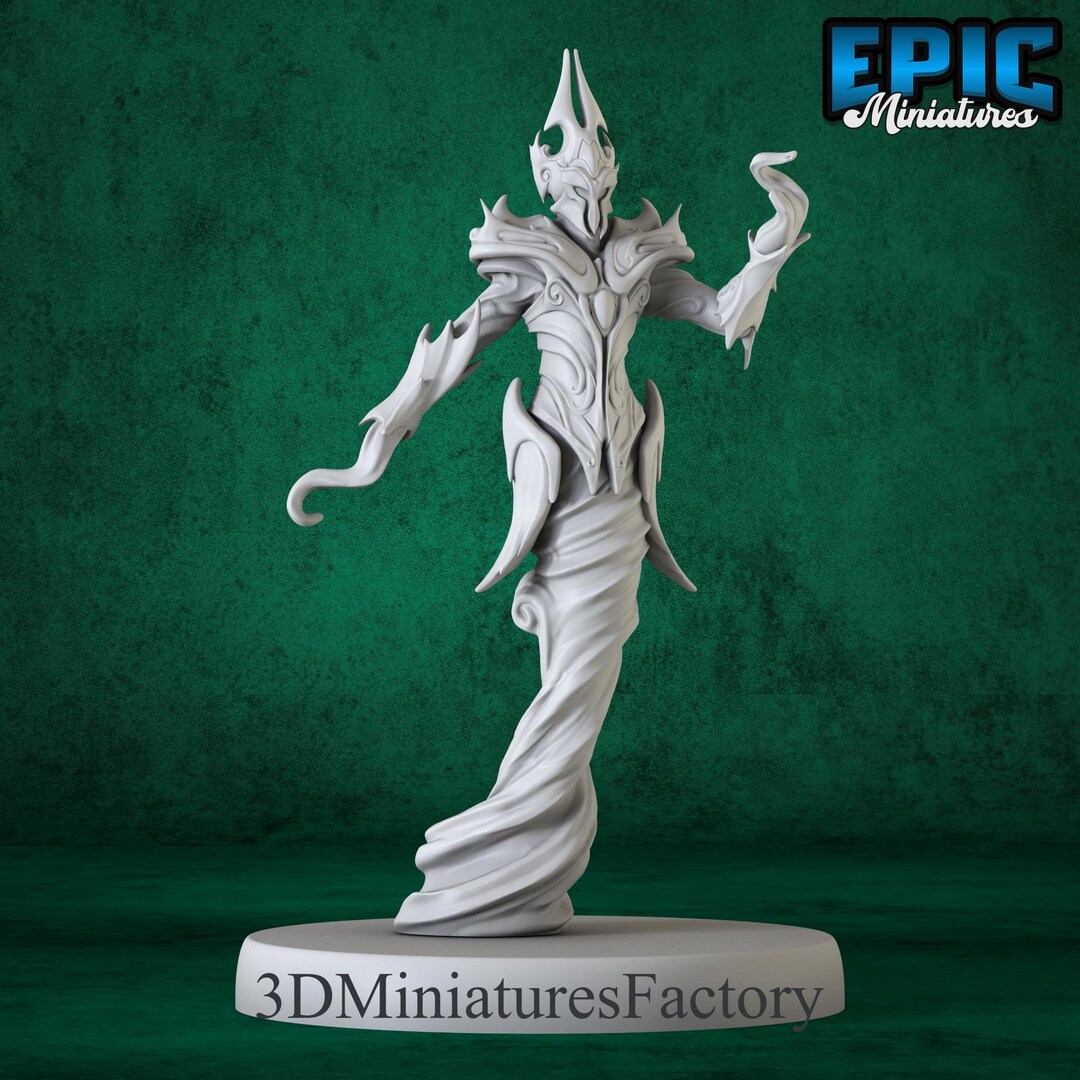 Myrmidon Air Miniature | 3D Printed Elemental Warrior for Dnd | Resin ...