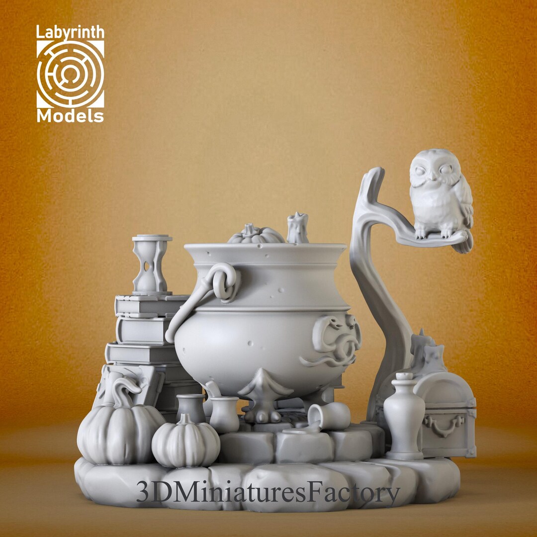 Miniature |witch Cauldron Halloween Collection - Dnd Miniature for ...