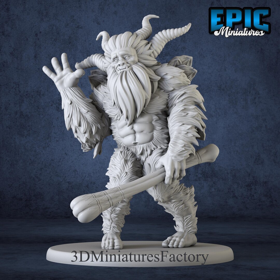 3D Printed Yeti Miniature: Resin Fantasy RPG Figure for Dnd - Etsy