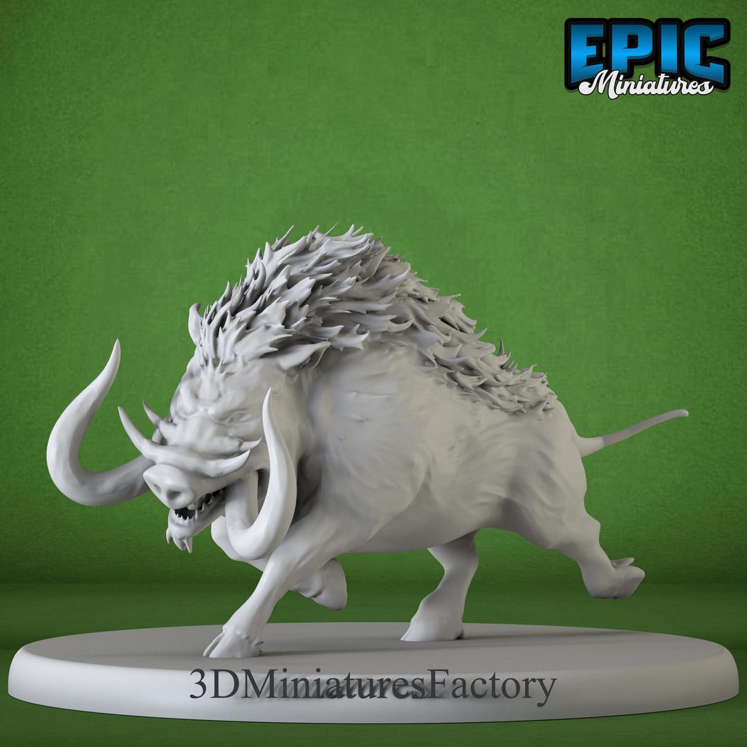 Miniature | Forest Boar Running - Dnd Miniature for Tabletop Games ...