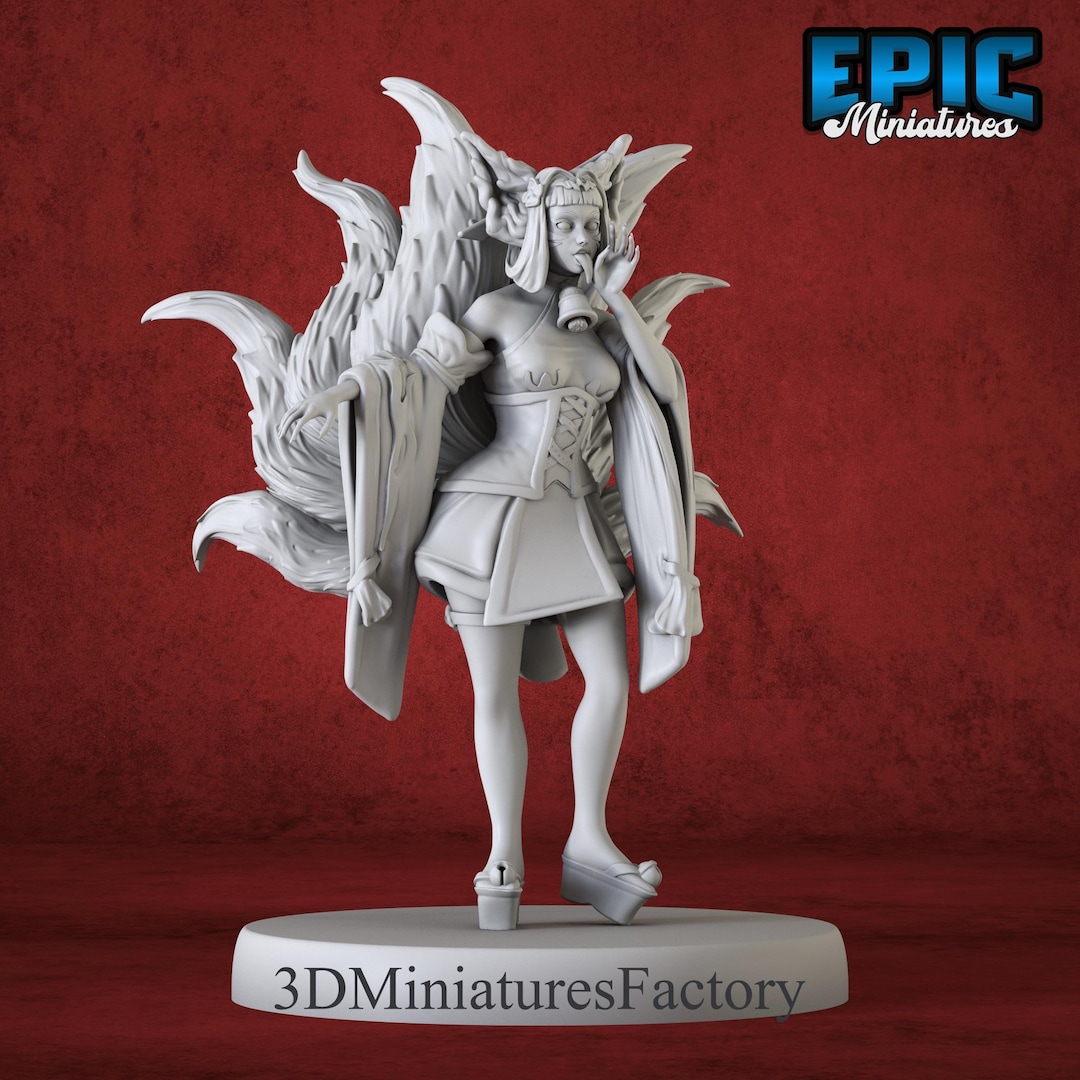 Miniature | Kitsune - Player Dnd Miniature for Tabletop Games - Premium ...