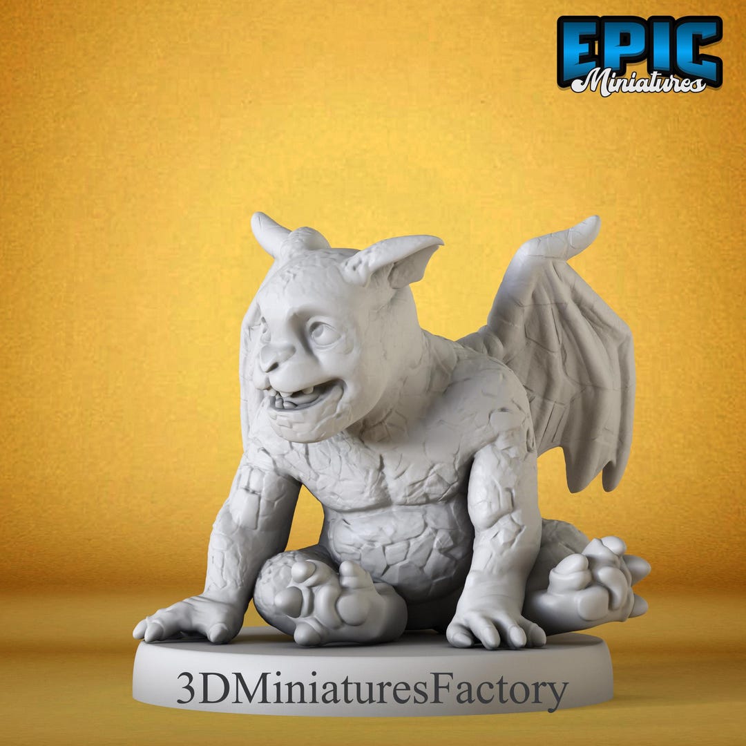 Miniature Gargoyle Sit - Resin Figure for Dnd and Tabletop Rpgs - Etsy