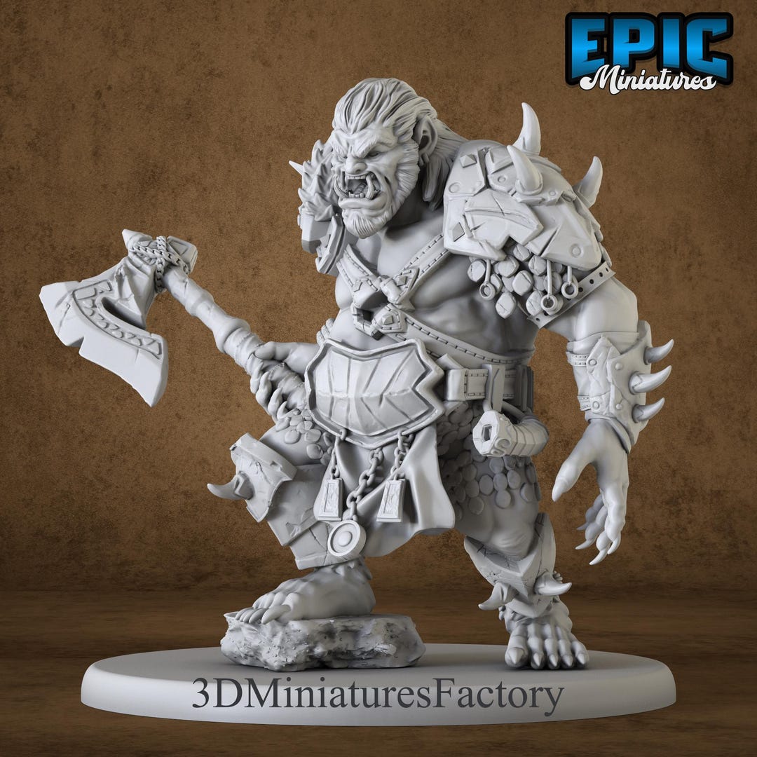 Miniature Bugbear Raider Dnd Miniature for Tabletop Games Premium Dnd ...