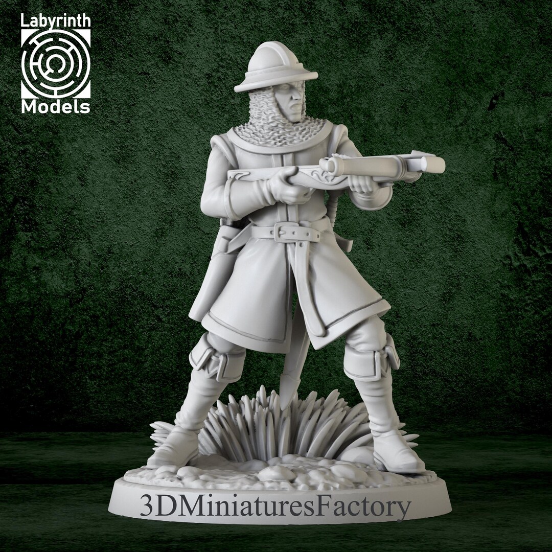 Sheriff Guard With Crossbow Miniature - Dnd Miniature for Tabletop ...