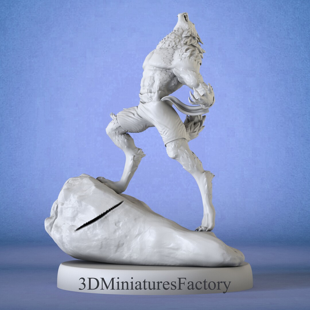 Miniature Werewolf Dnd Miniature for Tabletop Games Premium Dnd ...