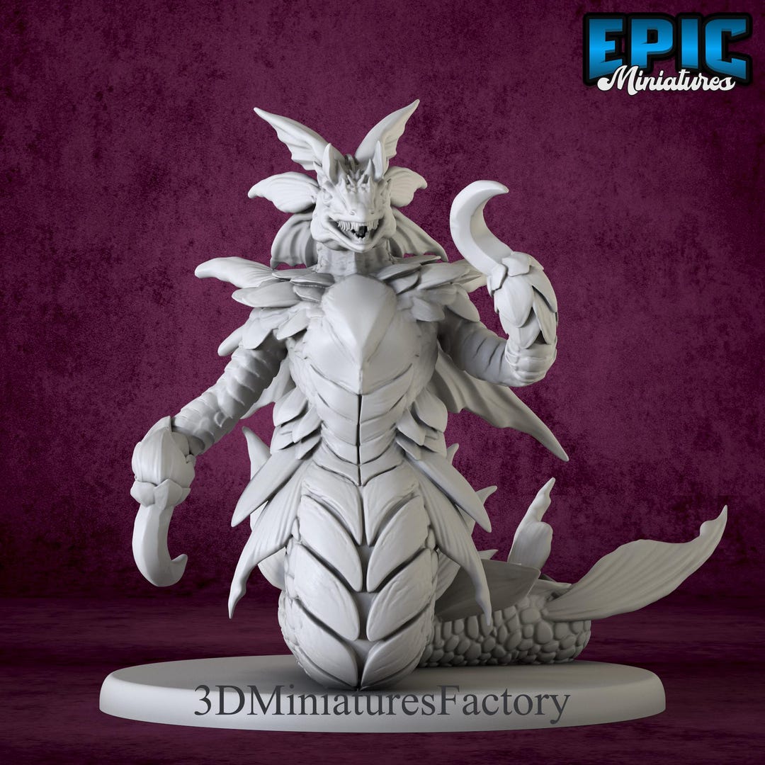 Miniature Wastrilith Water Demon Dnd Miniature for Tabletop Games ...
