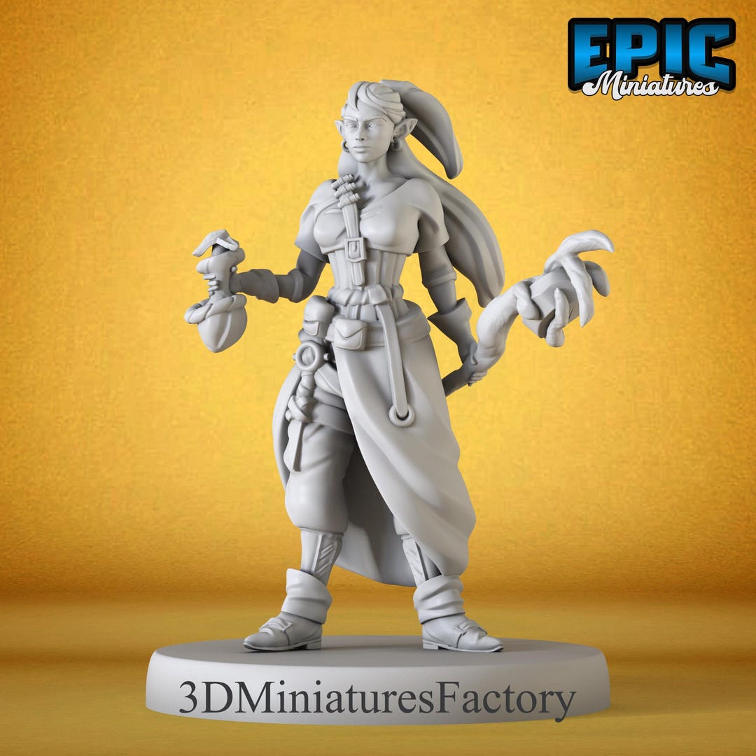 Miniature | Elven Earth Druid Potion - Dnd Miniature for Tabletop Games ...