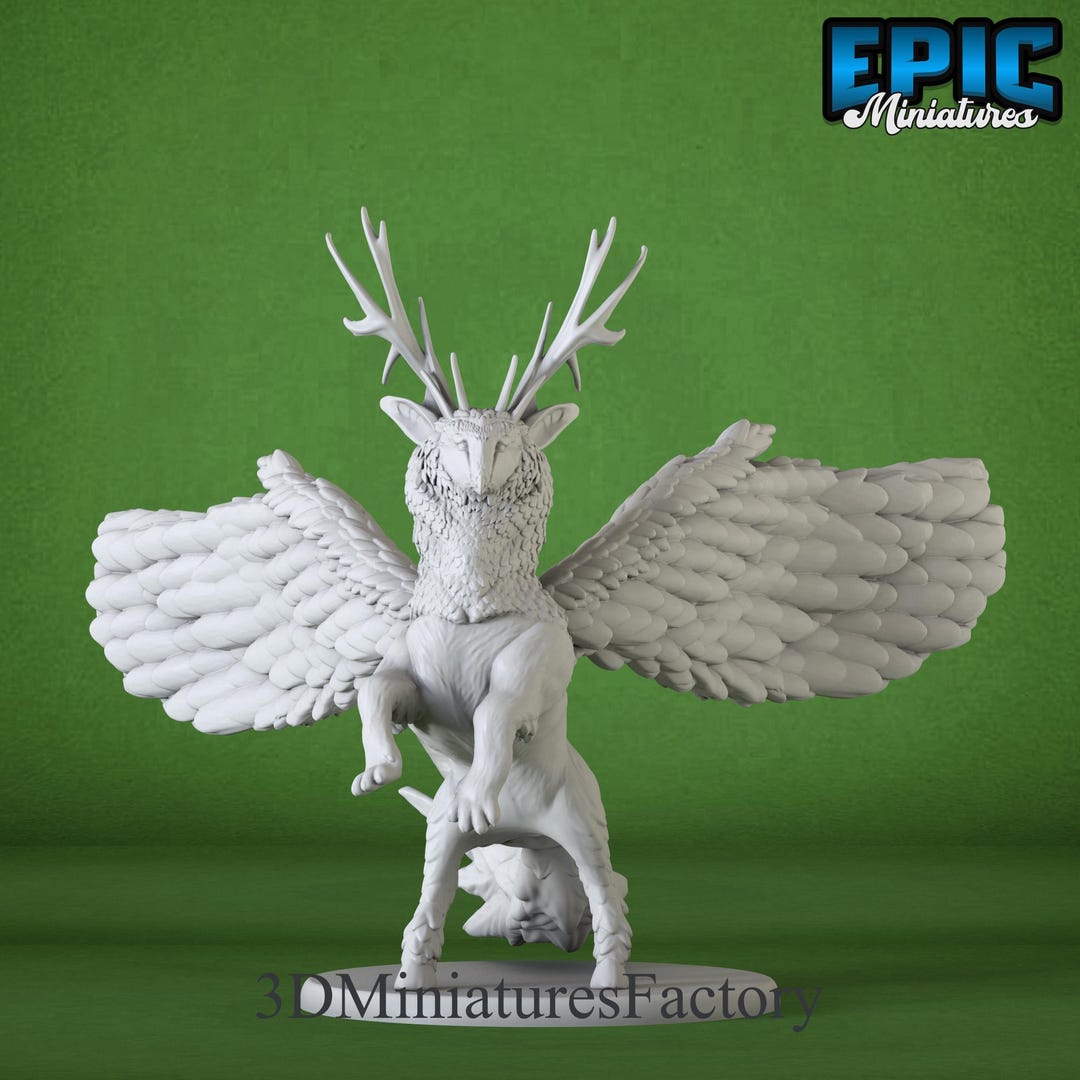 Peryton Beast Dnd Miniature | Flying Monster for Dungeons and Dragons ...