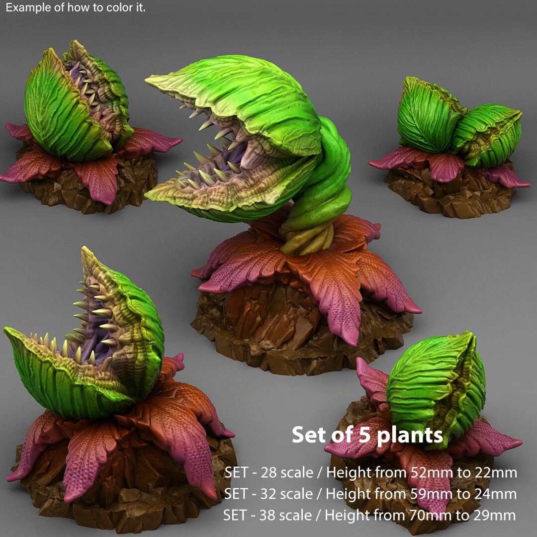 Plants SET Miniature Dnd Miniature for Tabletop Games Premium Dnd ...