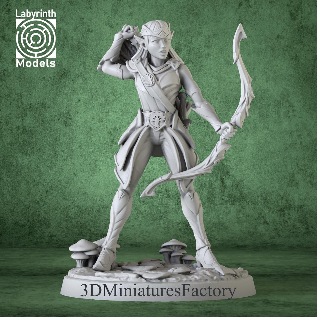 Elf Archer Miniature – Resin Figure for Dnd and Tabletop Rpgs - Etsy