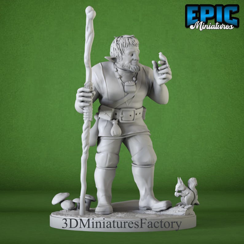 Miniature | Firbolg Druid – 3D Printed Dnd Figure for Tabletop RPG ...